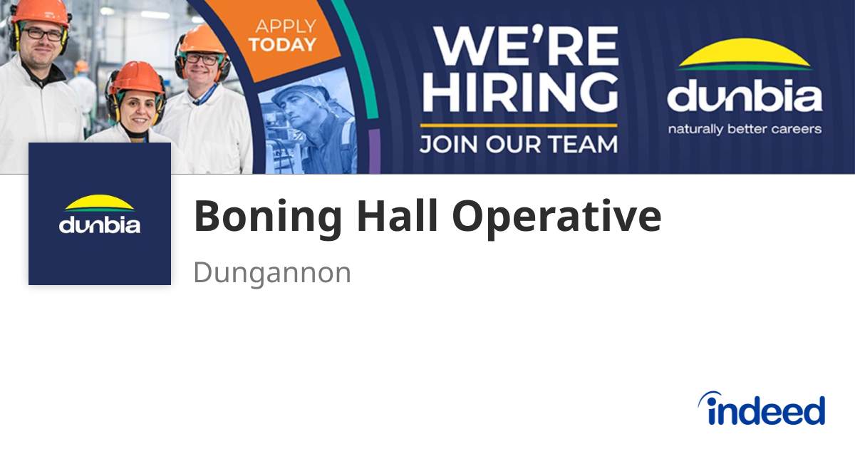 Boning Hall Operative - Dungannon BT70 1NJ - Indeed.com