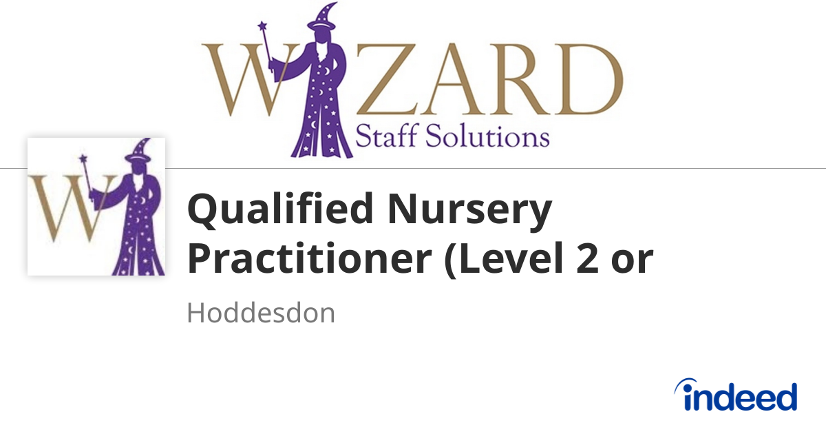 Qualified Nursery Practitioner (Level 2 or above) - Hoddesdon - Indeed.com