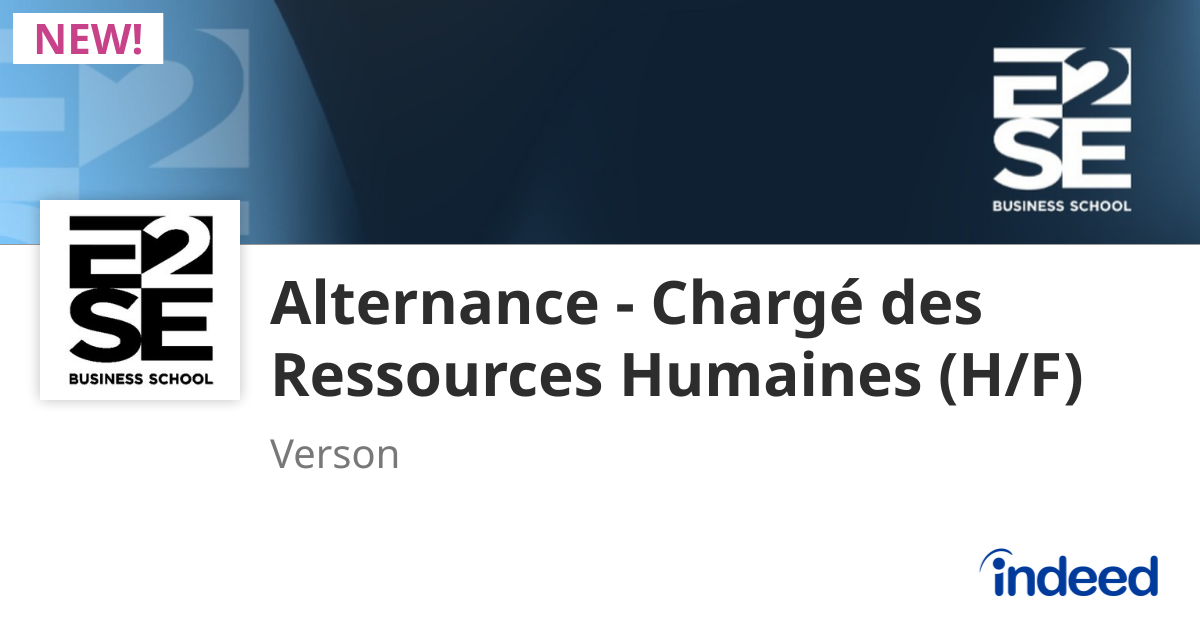 Alternance - Chargé des Ressources Humaines (H/F) - Verson (14 ...