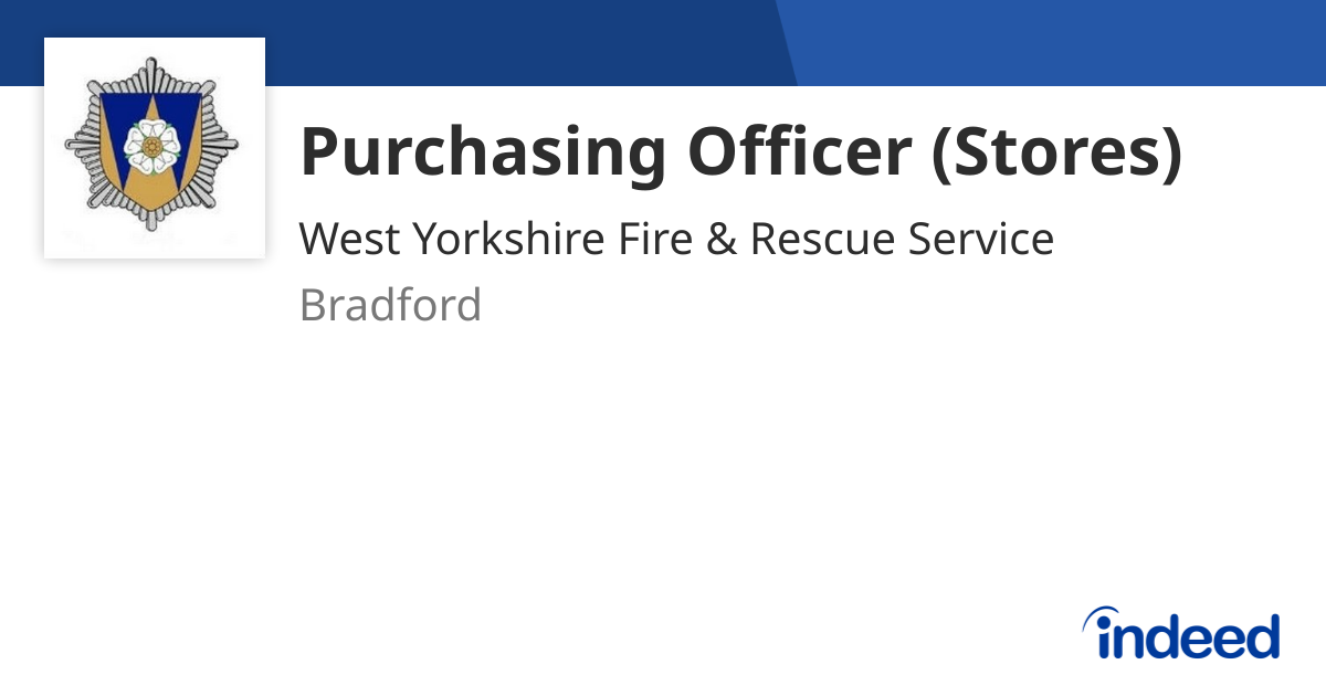 Purchasing Officer (Stores) - Bradford BD11 2DY - Indeed.com