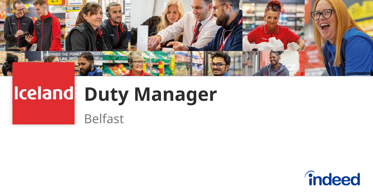 Duty Manager - Belfast BT11 9AE - Indeed.com