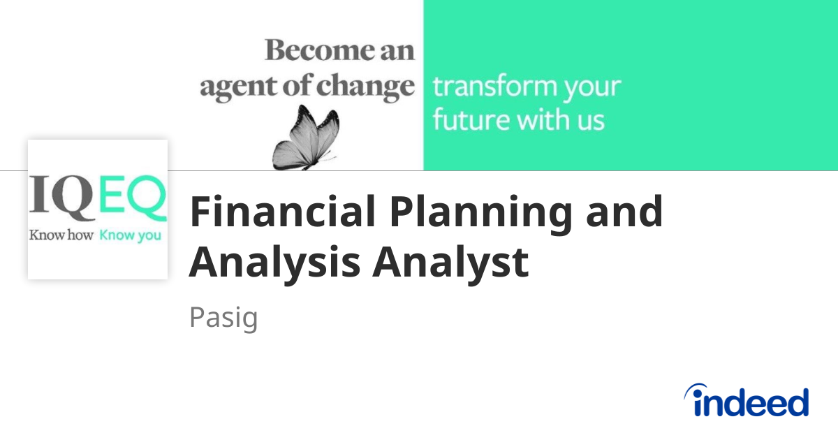 Financial Planning and Analysis Analyst - Pasig - Indeed.com