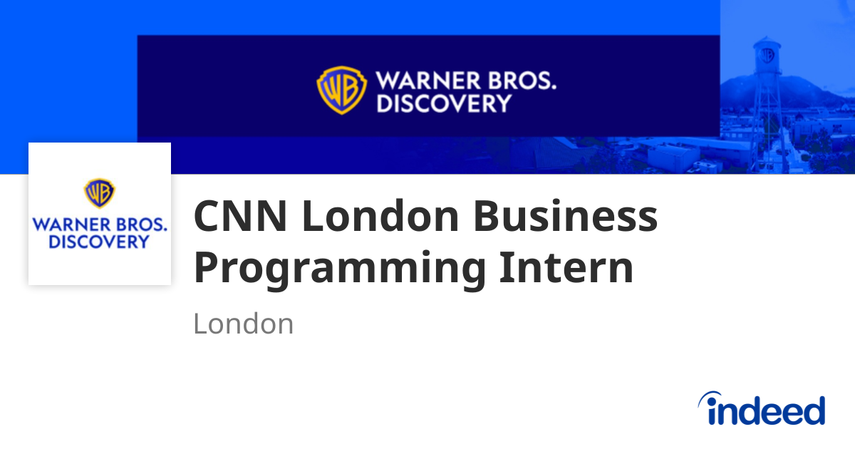 CNN London Business Programming Intern - London EC1V 9BW - Indeed.com