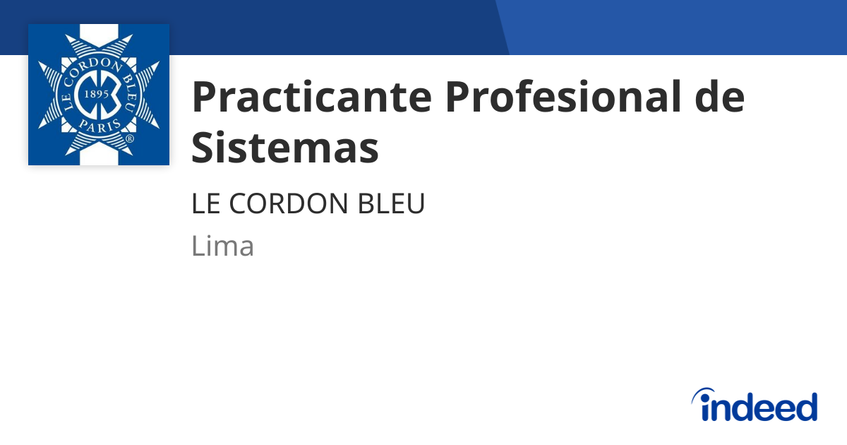 Practicante Profesional de Sistemas - Lima, Lima - Indeed.com