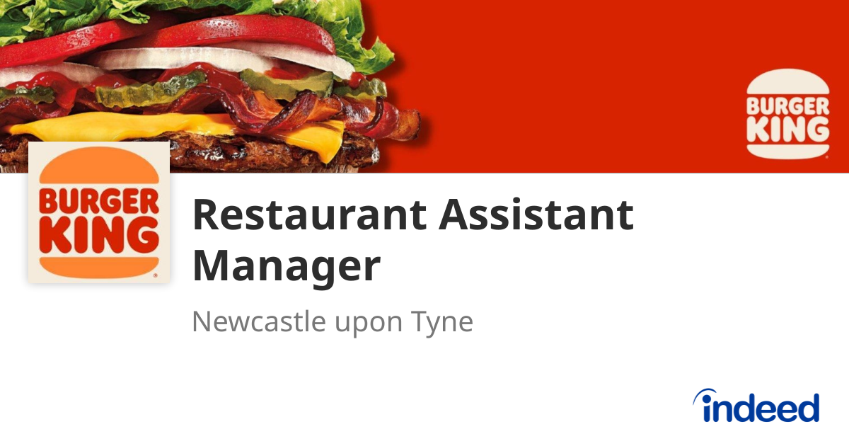 Restaurant Assistant Manager - Newcastle upon Tyne NE1 5PW - Indeed.com