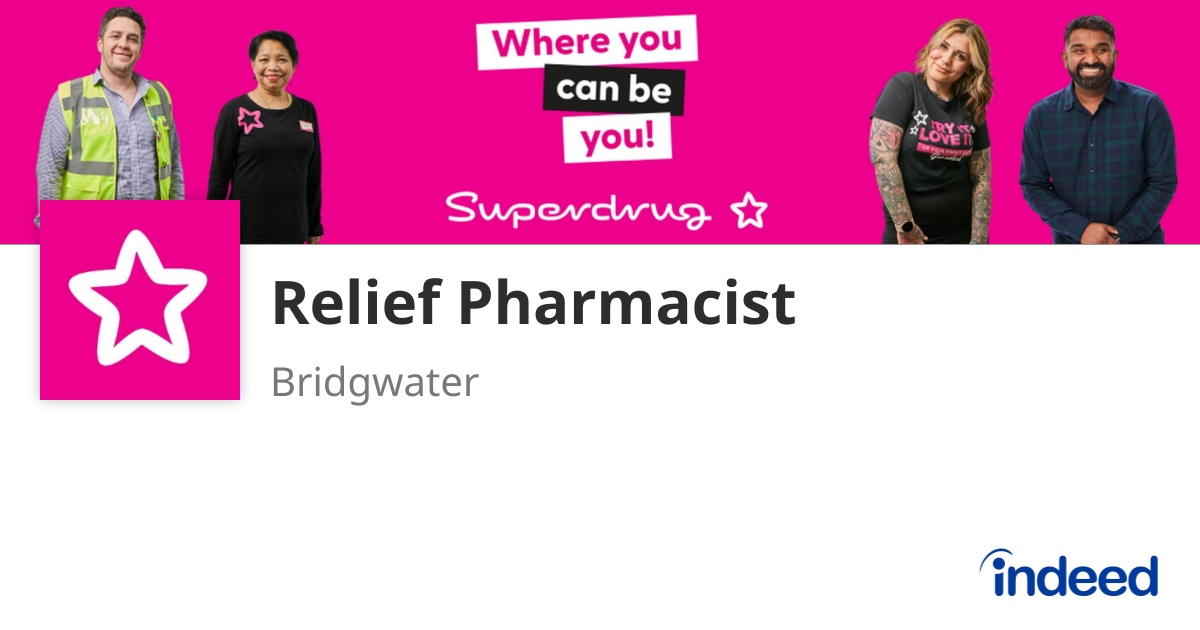 Relief Pharmacist - Bridgwater TA6 3NH - Indeed.com