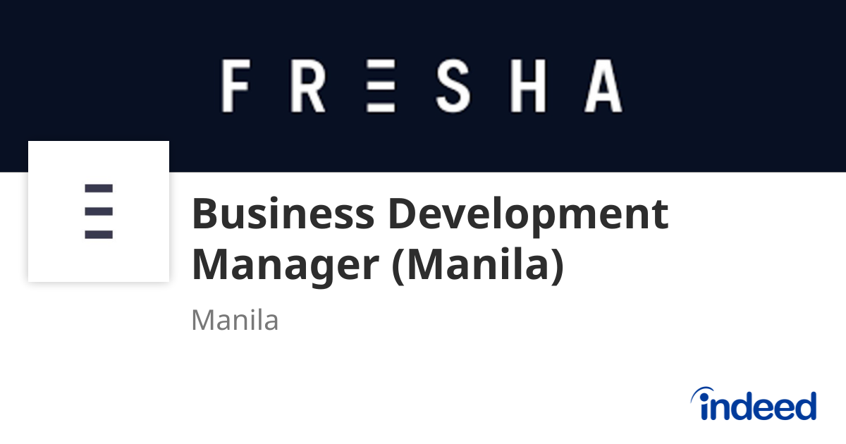 Business Development Manager (Manila) - Manila - Indeed.com