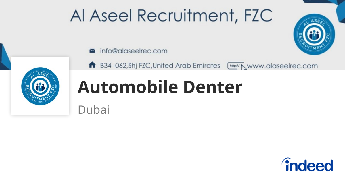 Automobile Denter - Dubai - Indeed.com