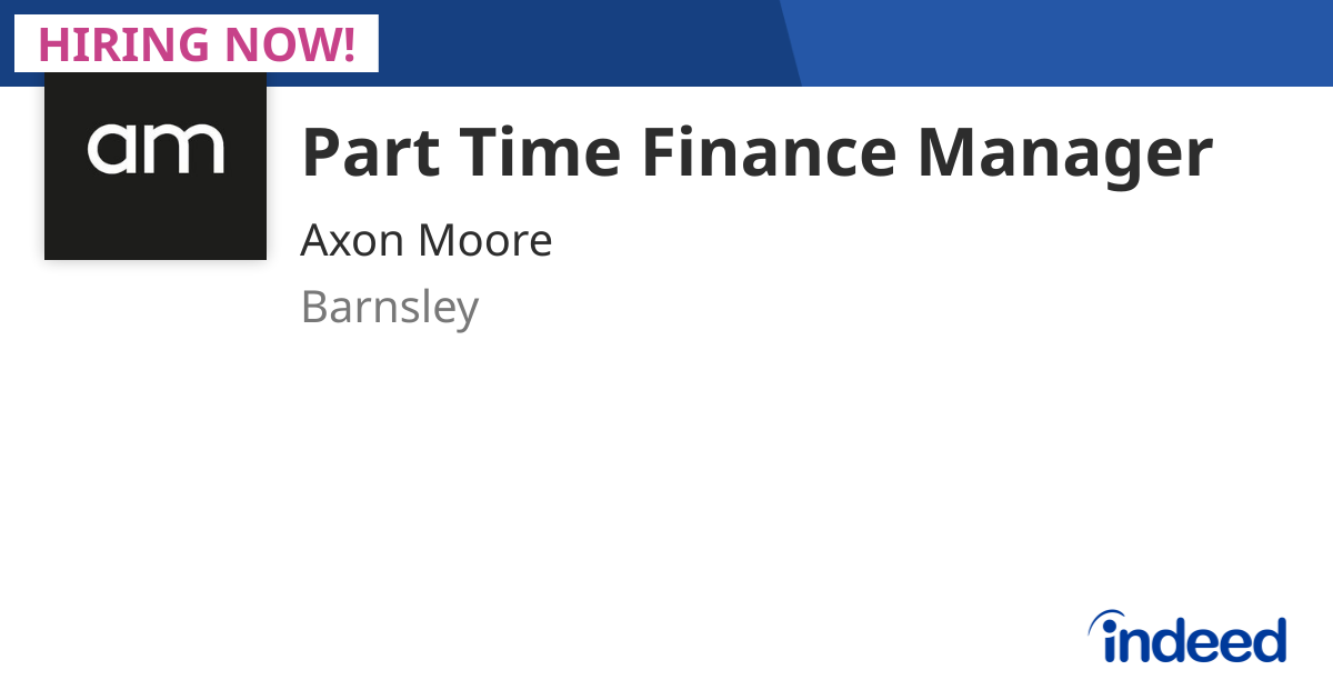 Part Time Finance Manager - Barnsley - Indeed.com