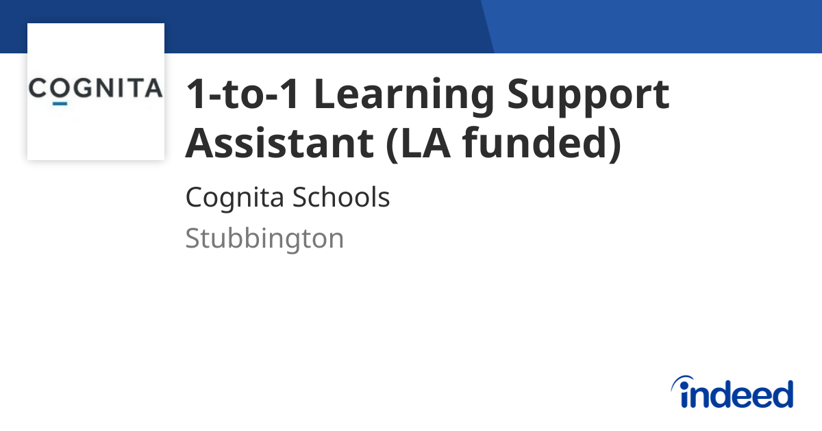 1-to-1 Learning Support Assistant (LA funded) - Stubbington - Indeed.com