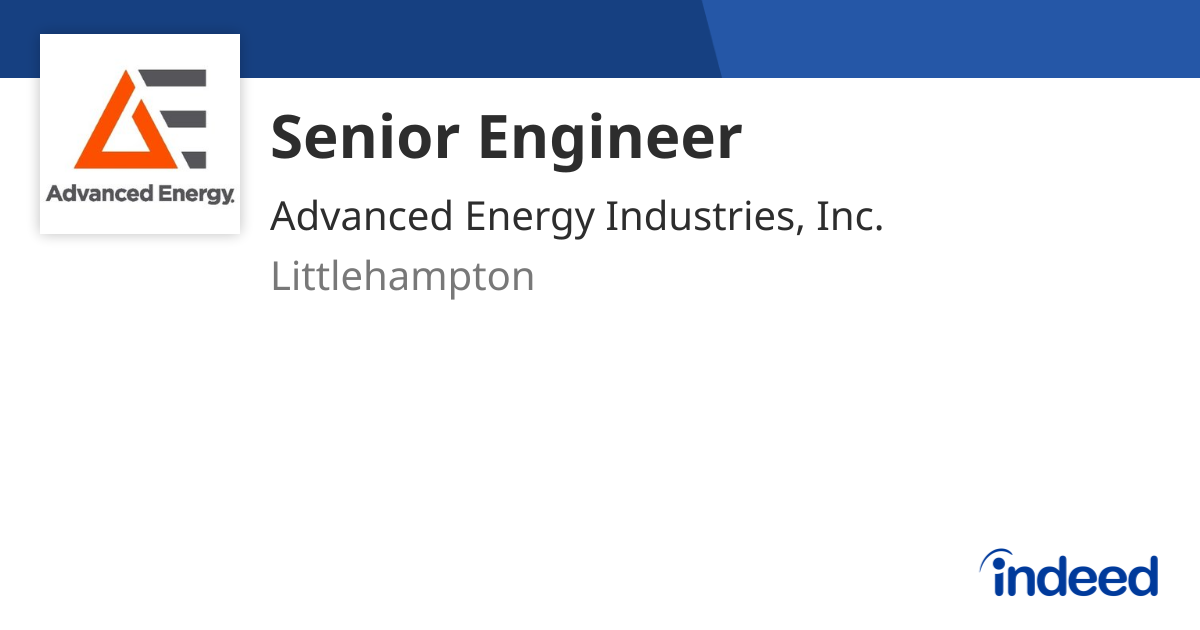 Senior Engineer - Littlehampton BN17 7LT - Indeed.com
