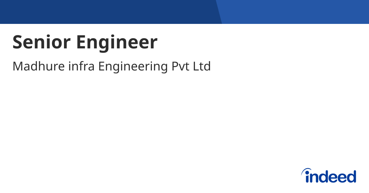 Senior Engineer - Pune, Maharashtra - Indeed.com
