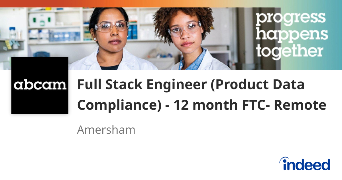 Full Stack Engineer (Product Data Compliance) - 12 month FTC- Remote - Amersham HP6 - Indeed.com