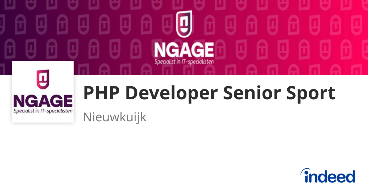 PHP Developer Senior Sport - 5253 Nieuwkuijk - Indeed.com