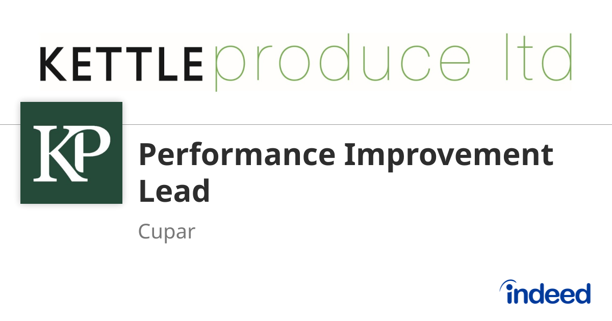Performance Improvement Lead - Cupar KY15 7HY - Indeed.com