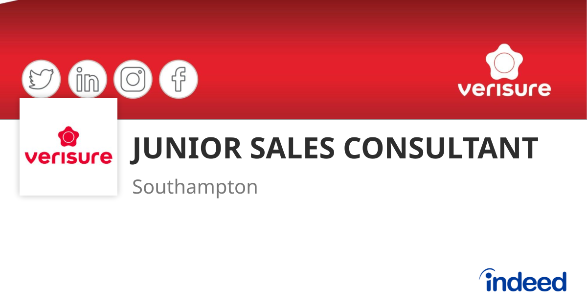JUNIOR SALES CONSULTANT - Southampton SO15 1HY - Indeed.com