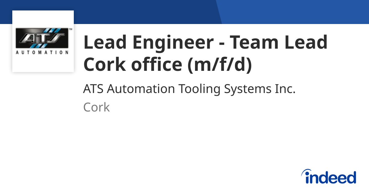 Lead Engineer - Team Lead Cork office - Cork, County Cork - Indeed.com