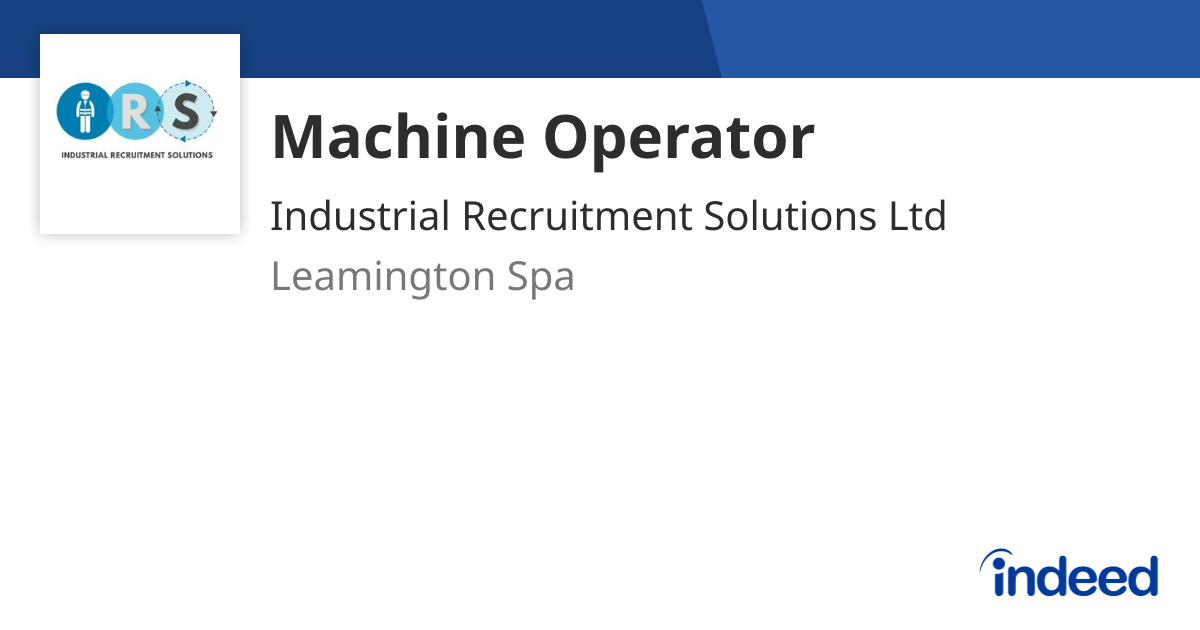 Machine Operator - Leamington Spa - Indeed.com