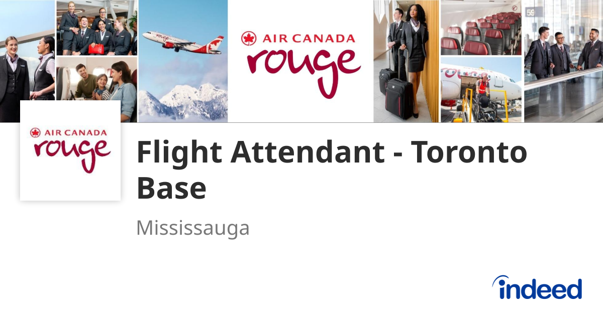 Flight Attendant - Toronto Base - Mississauga, ON L5P 1B2 - Indeed.com