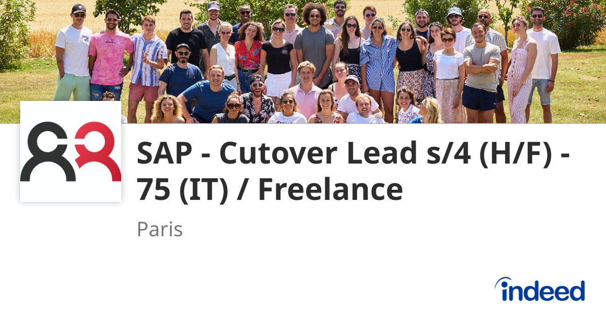 SAP - Cutover Lead s/4 (H/F) - 75 (IT) / Freelance - Paris (75 ...