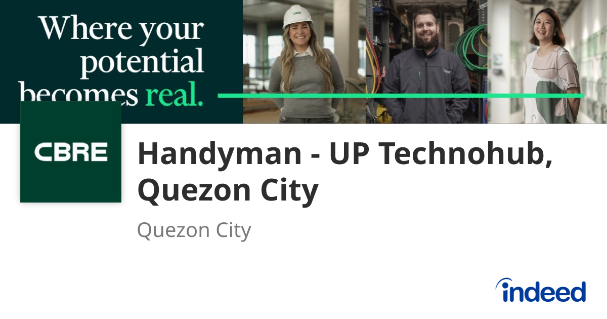 Handyman - UP Technohub, Quezon City - Quezon City - Indeed.com