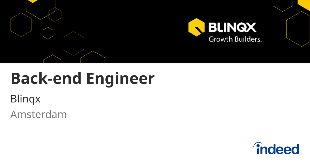 Back-end Engineer - Amsterdam - Indeed.com
