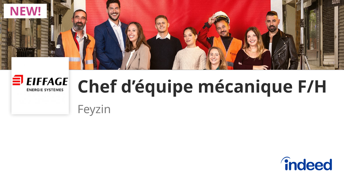 Chef d’équipe mécanique F/H - Feyzin (69) - Indeed.com