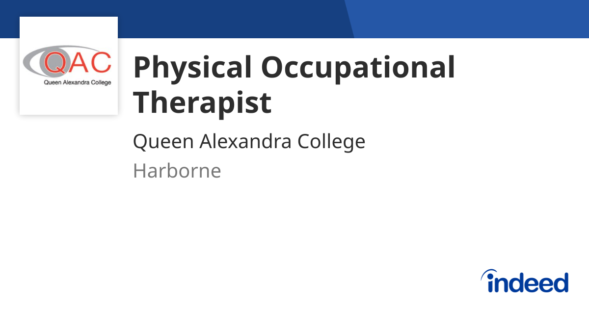 Physical Occupational Therapist - Harborne - Indeed.com