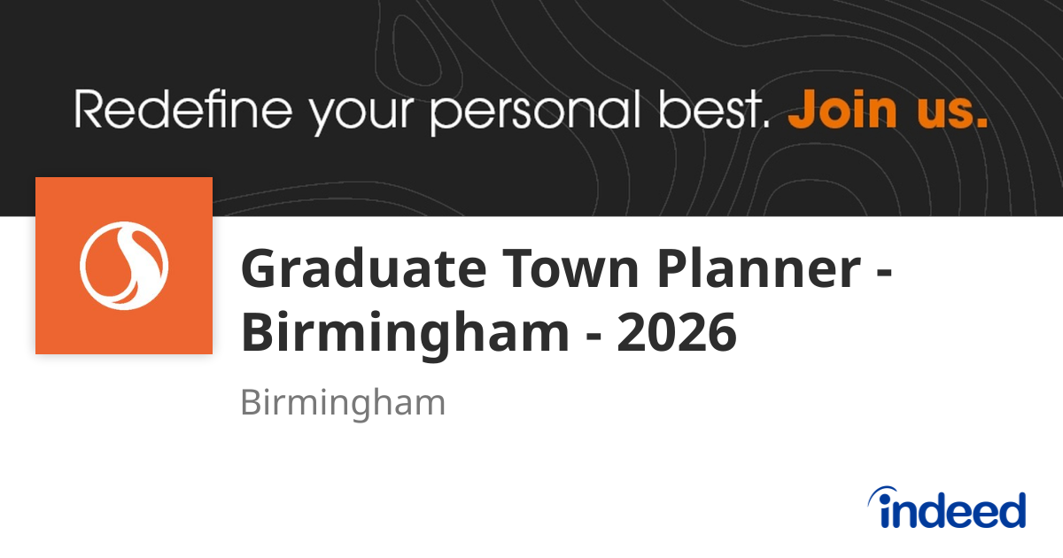Graduate Town Planner - Birmingham - 2026 - Birmingham - Indeed.com
