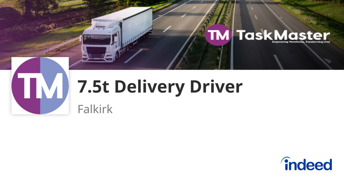 7.5t Delivery Driver - Falkirk FK2 - Indeed.com