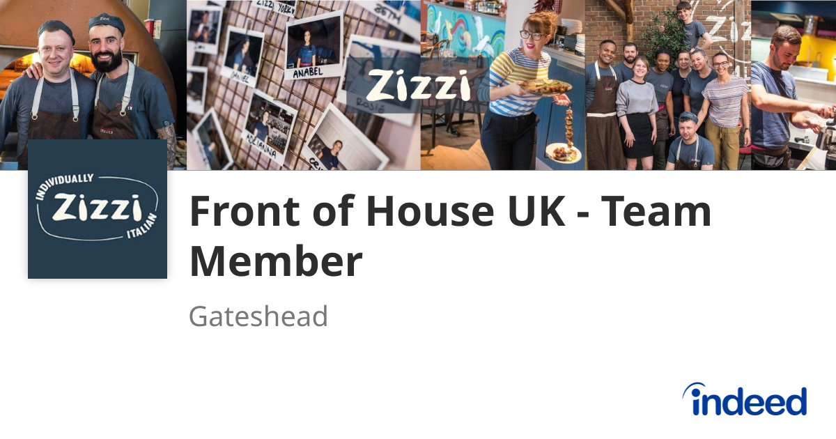 Front of House UK - Team Member - Gateshead NE11 9YG - Indeed.com