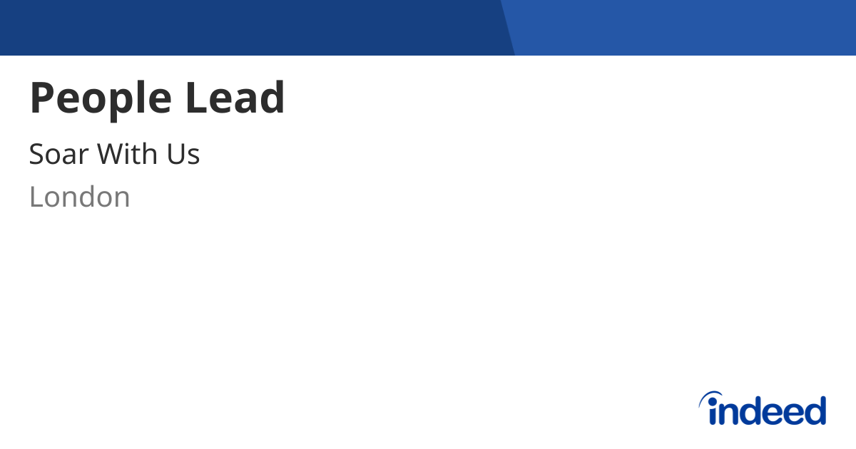 People Lead - London - Indeed.com