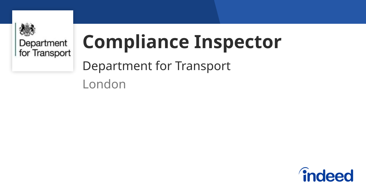 Compliance Inspector - London - Indeed.com