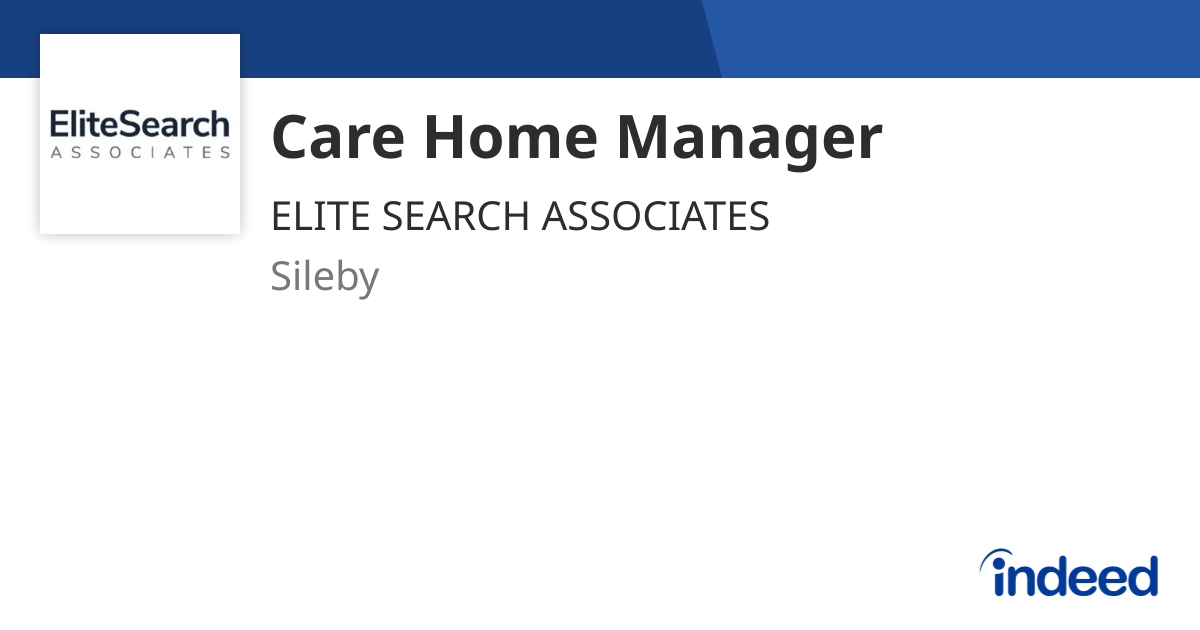 Care Home Manager - Sileby - Indeed.com