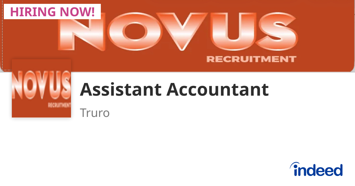 Assistant Accountant - Truro - Indeed.com