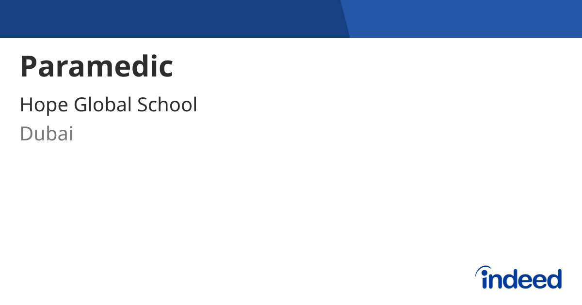 Paramedic - UAE - Indeed.com