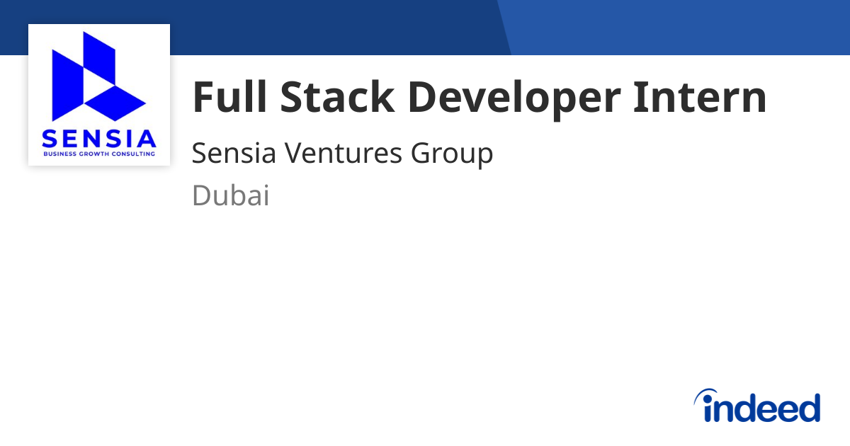 Full Stack Developer Intern - Dubai - Indeed.com