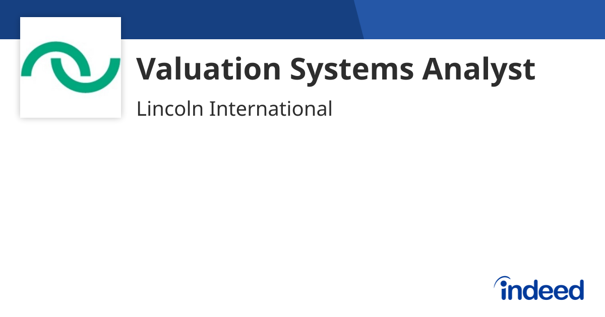 Valuation Systems Analyst - Mumbai, Maharashtra - Indeed.com