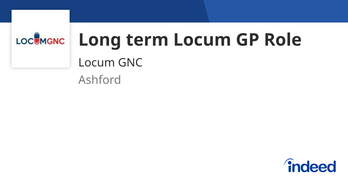 Long term Locum GP Role - Ashford - Indeed.com