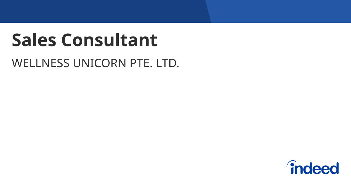 Sales Consultant - Singapore - Indeed.com