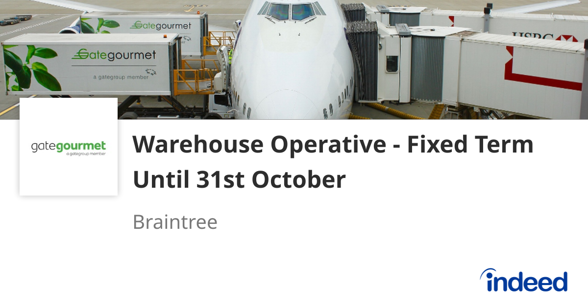 Warehouse Operative - Fixed Term Until 31st October - Braintree CM77 ...