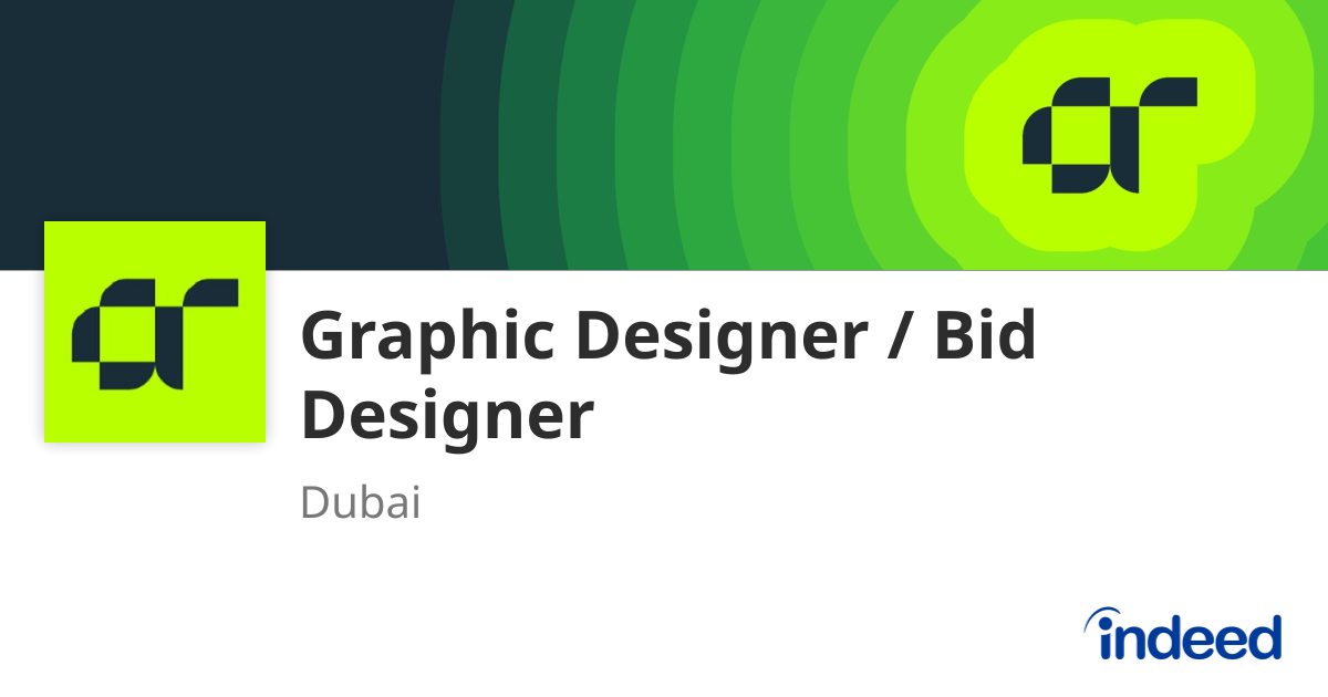 Graphic Designer / Bid Designer - Dubai - Indeed.com