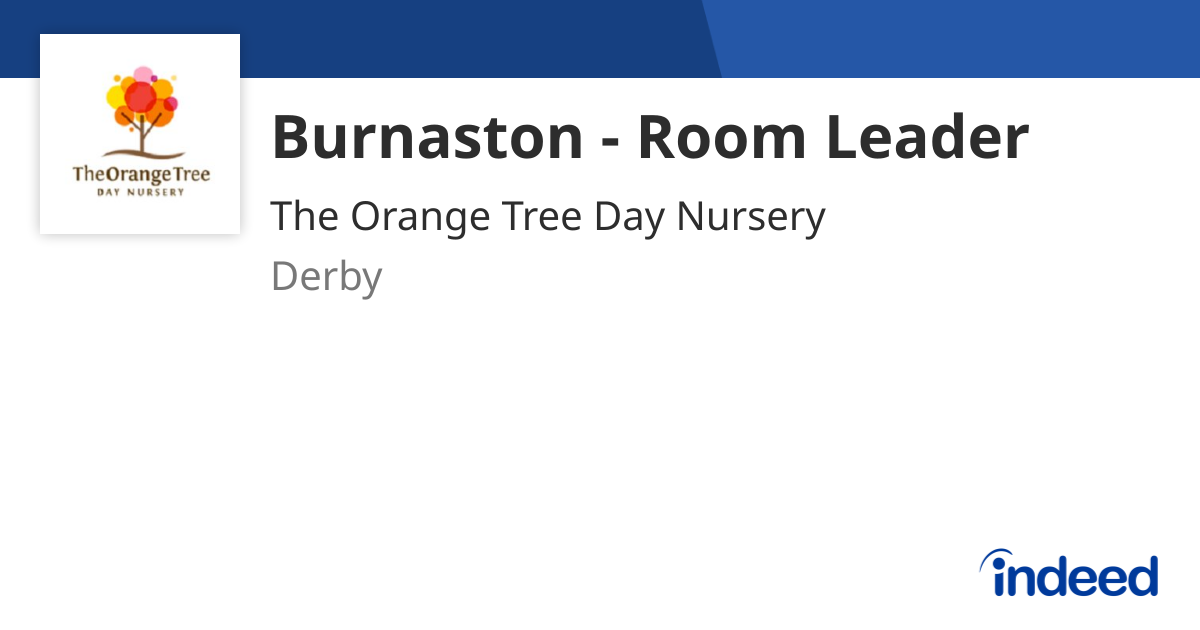 Burnaston - Room Leader - Derby DE1 9TA - Indeed.com