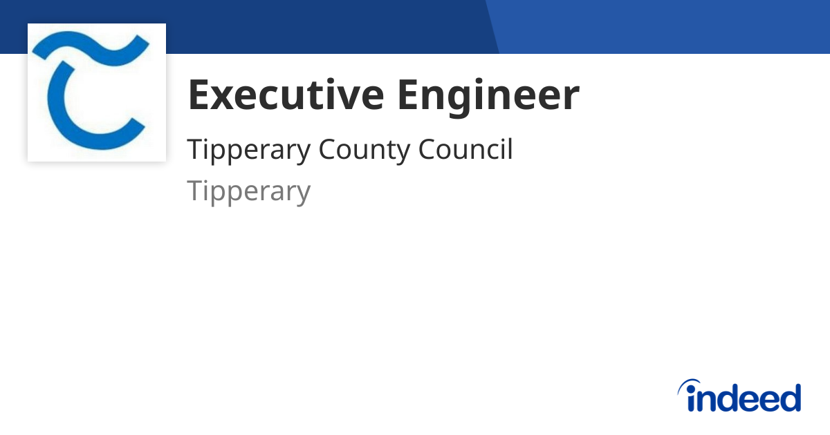 Executive Engineer - Tipperary, County Tipperary - Indeed.com