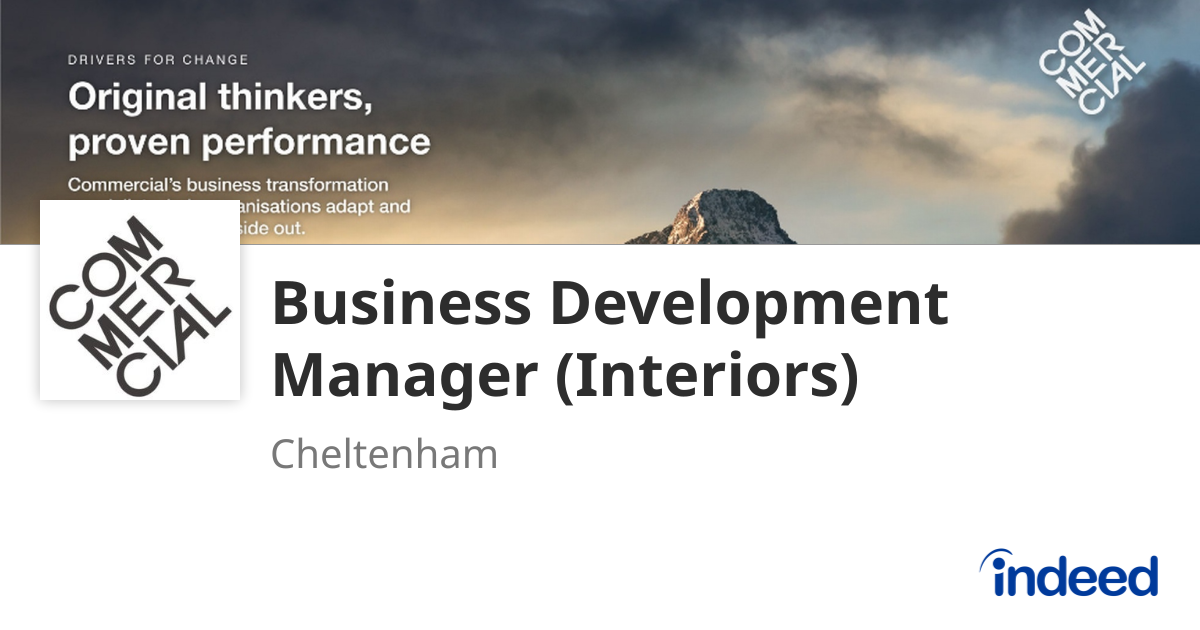 Business Development Manager (Interiors) - Cheltenham GL53 0DL - Indeed.com