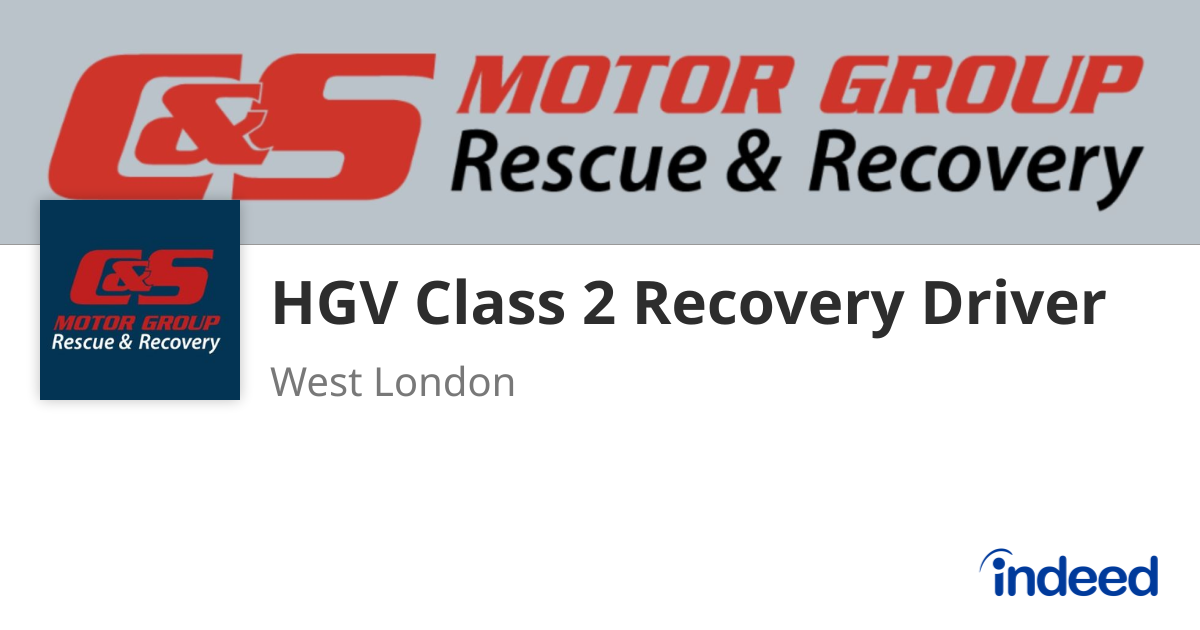 HGV Class 2 Recovery Driver - West London - Indeed.com
