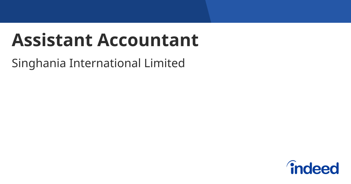 Assistant Accountant - Focal Point, Ludhiana, Punjab - Indeed.com