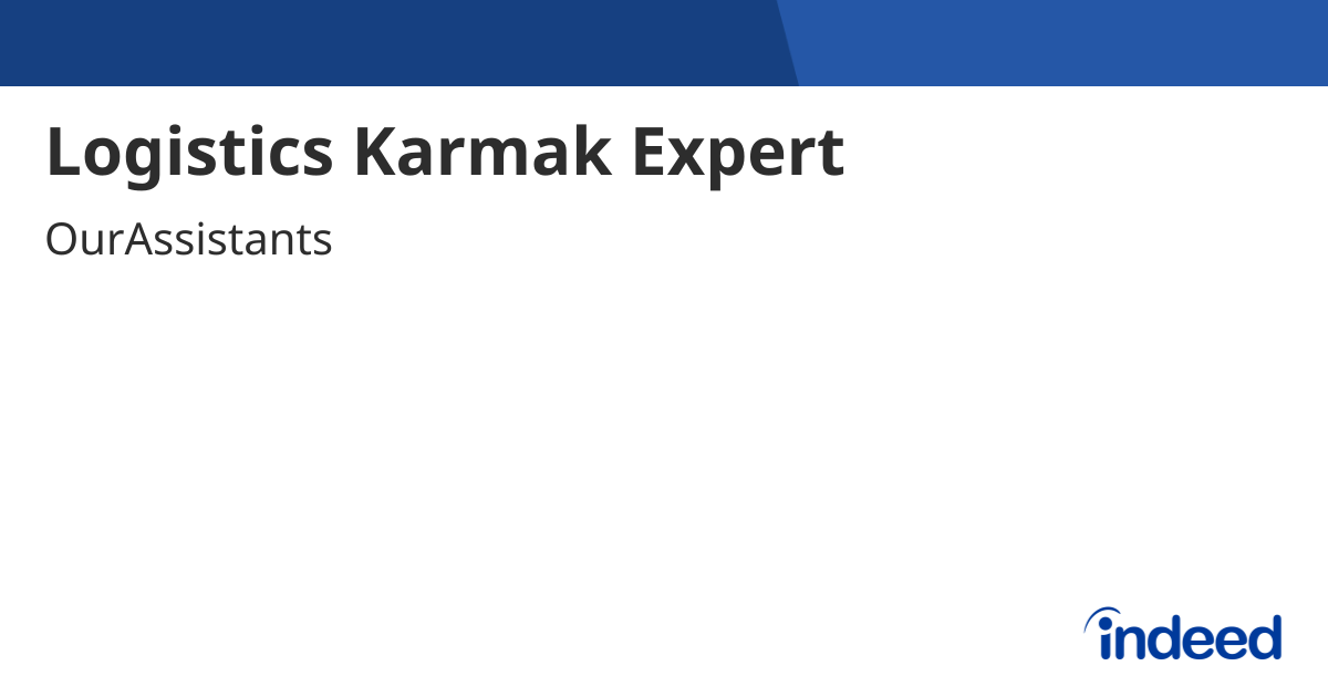 Logistics Karmak Expert - Philippines - Indeed.com