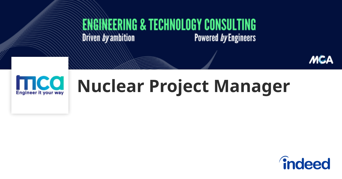 Nuclear Project Manager - Bruxelles-Capitale - Indeed.com
