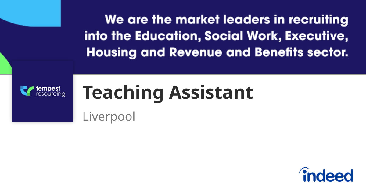 Teaching Assistant - Liverpool - Indeed.com